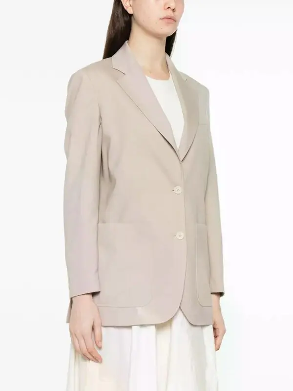 Max Mara Buttoned Blazer With Patch Pockets