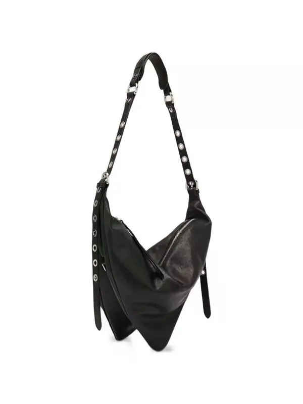 By Far Trayana Leather Crossbody Bag - Black
