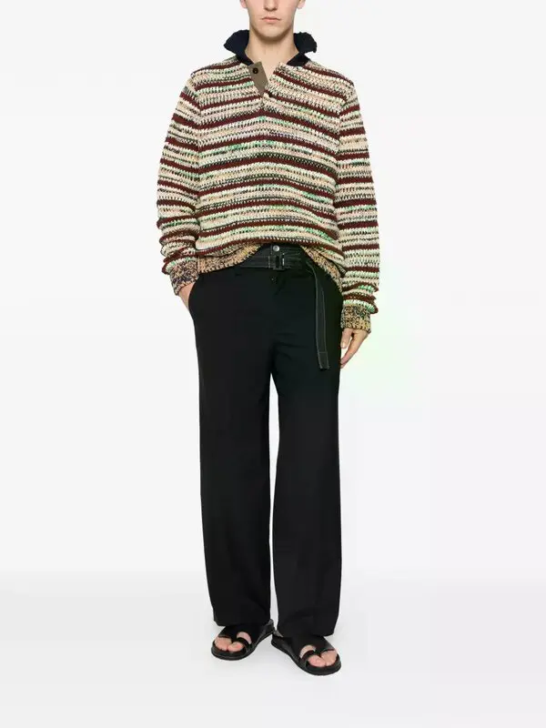 Sacai Striped Polo Knitwear