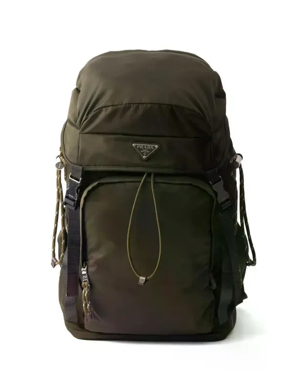 Prada Re-nylon And Leather Backpack - Green