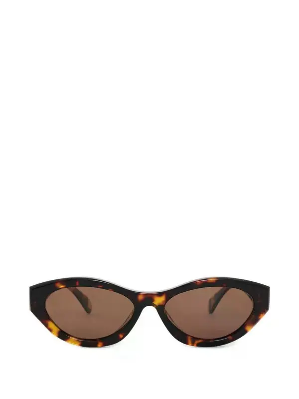ANINE BING Oval-frame Sunglasses - Brown