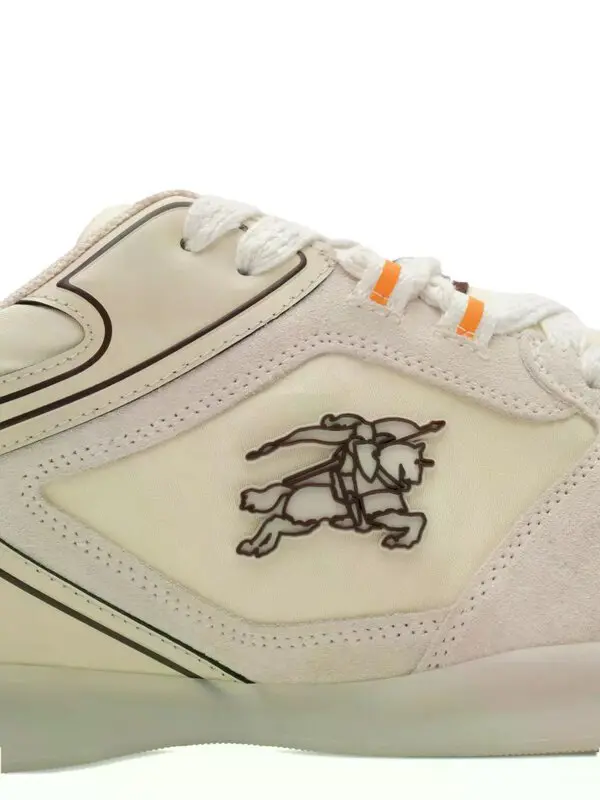 Burberry Equestrian Appliqué Sneakers - Neutrals
