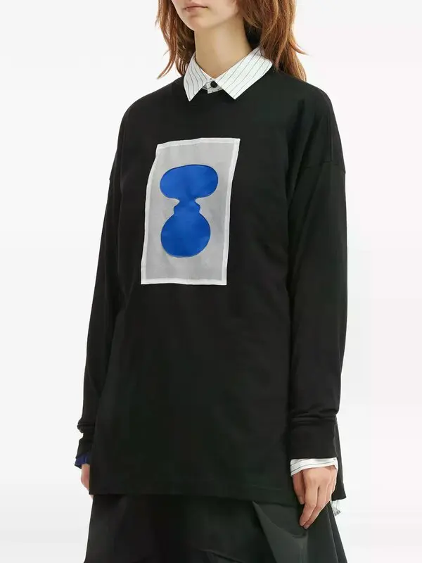 ENFOLD Graphic Long-sleeved Top