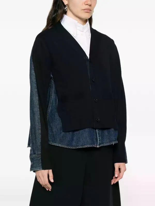 Sacai Denim Knit Cardigan