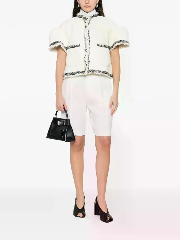 Sacai Fringed Tweed Jacket