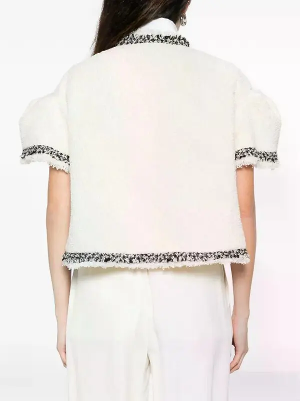 Sacai Fringed Tweed Jacket