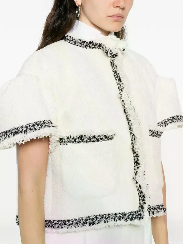 Sacai Fringed Tweed Jacket