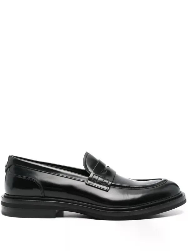 Dolce & Gabbana Brushed Leather Loafers - Black
