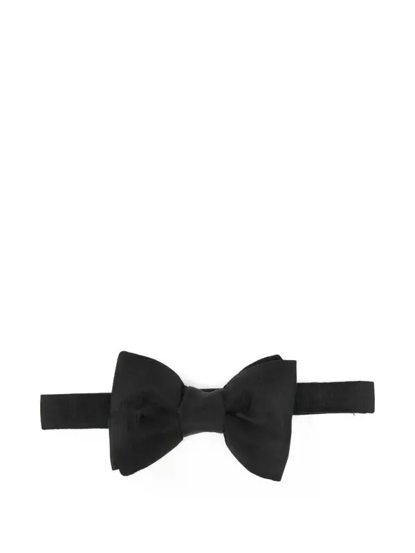 TOM FORD Ruched Bow Tie - Black