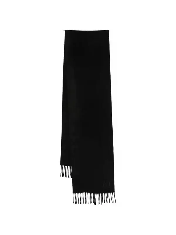 Max Mara Logo-detail Scarf - Black