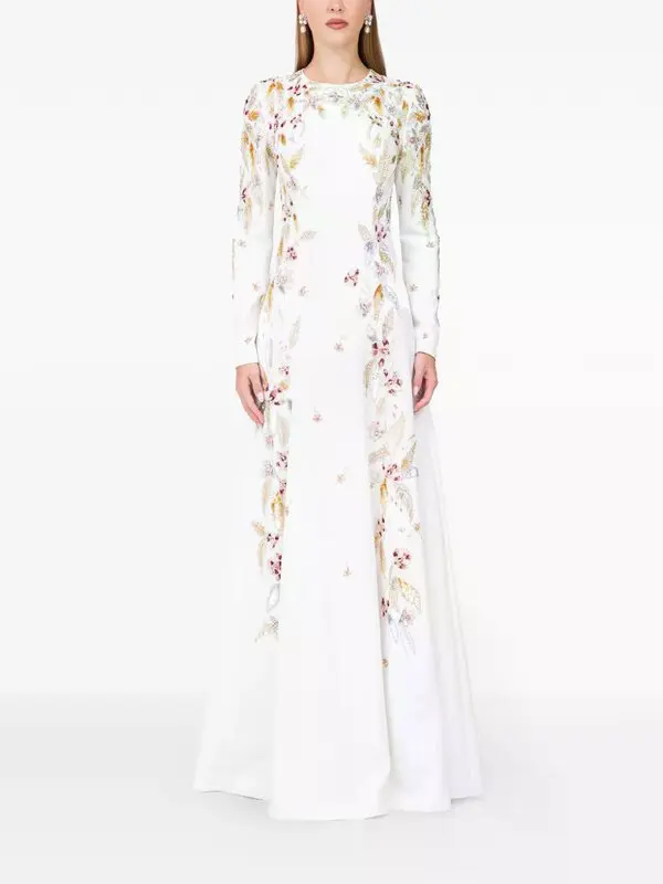 DINA MELWANI Floral-embellished Dress