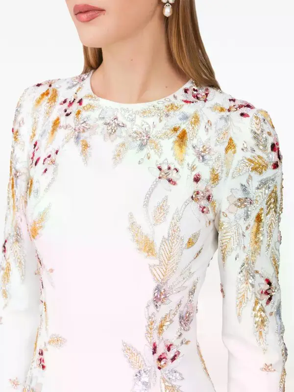 DINA MELWANI Floral-embellished Dress