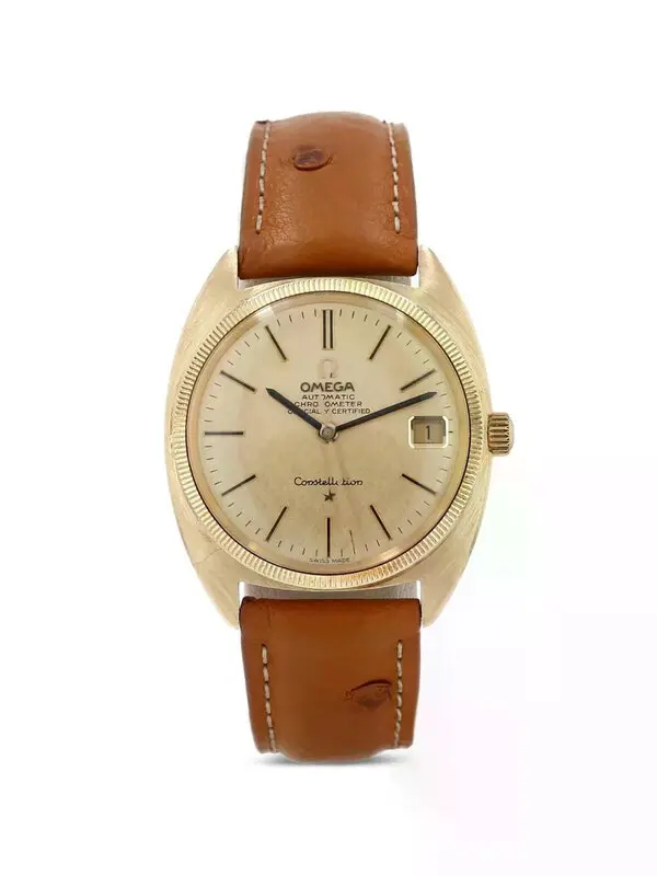 Omega 1960s 35mm Constellation Barrel Case Watch - Gold