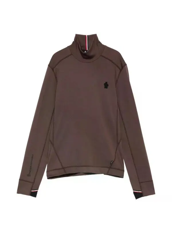 Moncler Logo High-neck Base Layer - Brown