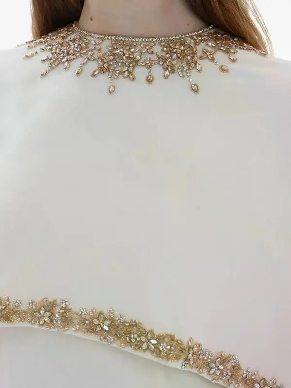 DINA MELWANI Cape Maxi Dress