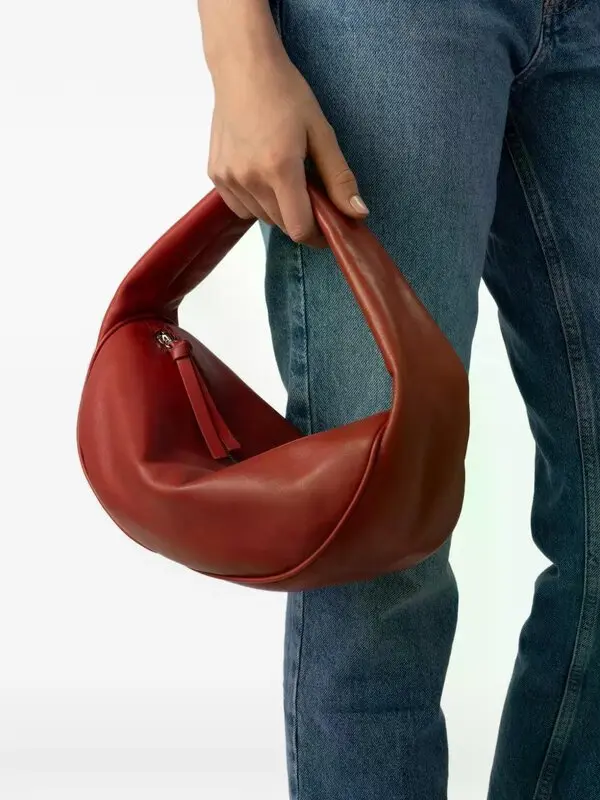 By Far Cush Leather Shoulder Bag - Red
