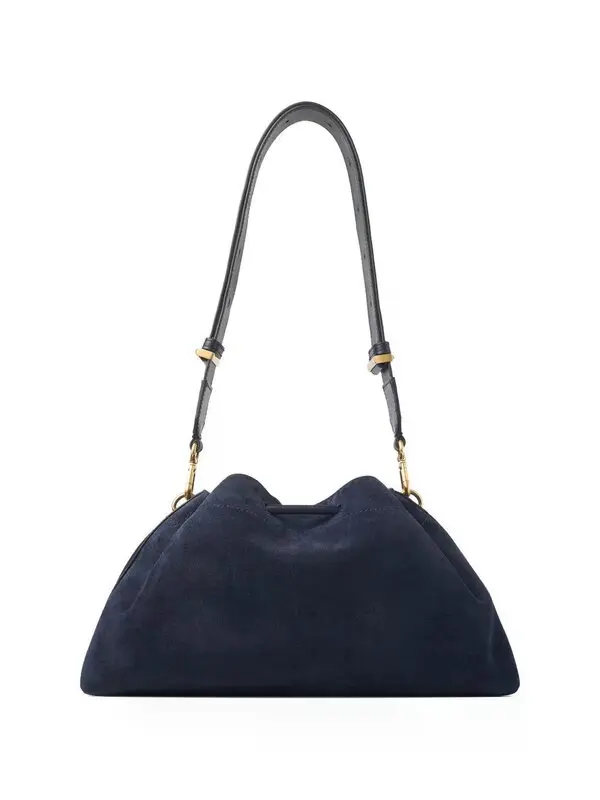 JIMMY CHOO Medium Cinch Suede Shoulder Bag - Blue