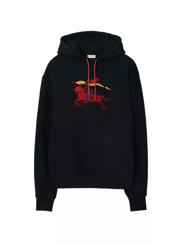 Burberry Ekd Cotton Hoodie - Black