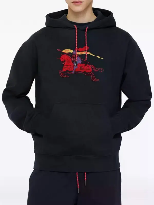 Burberry Ekd Cotton Hoodie - Black