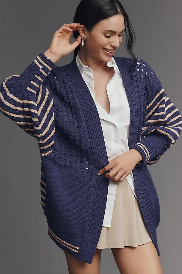 Maeve Oversized Open-front Cardigan