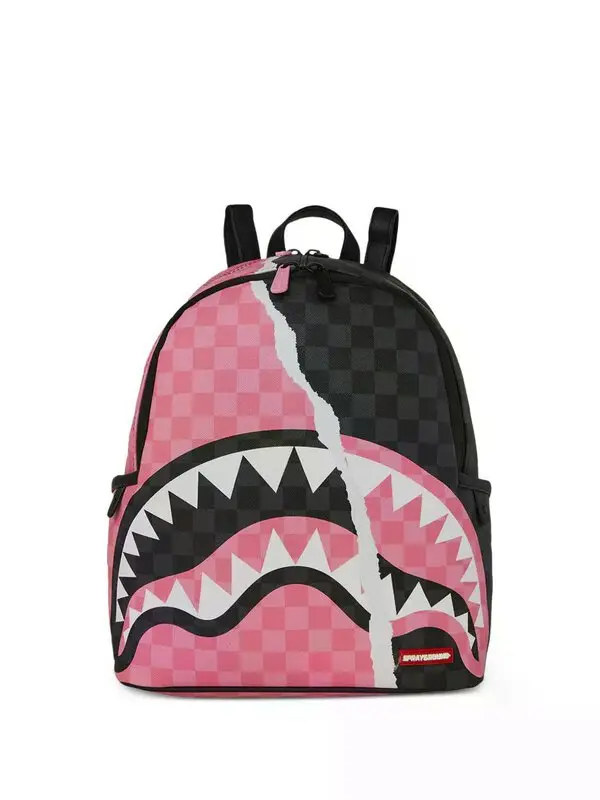 SPRAYGROUND Check-pattern Shark Backpack - Pink