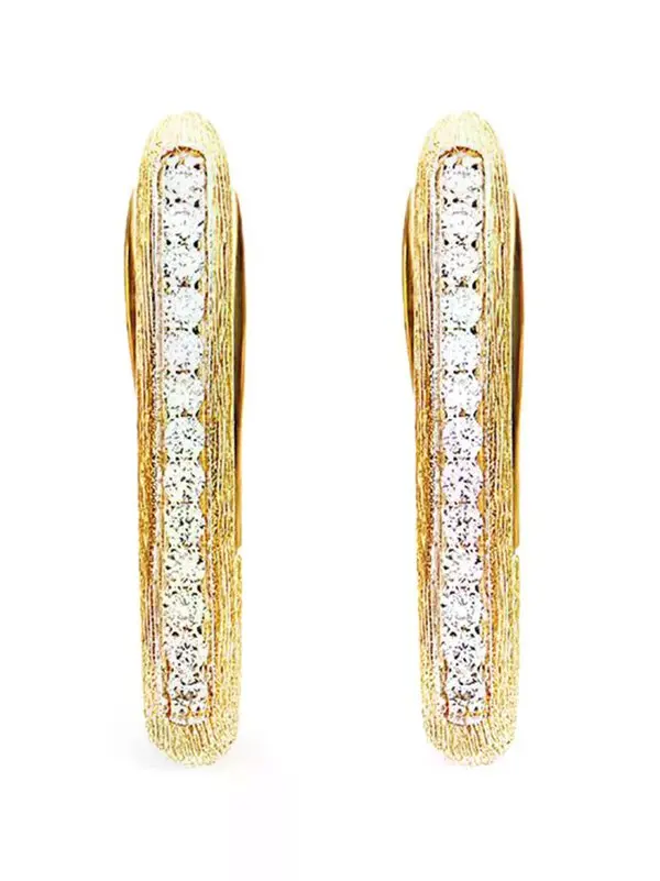 NANIS 18k Gold Libera Diamond Hoop Earrings - Yellow