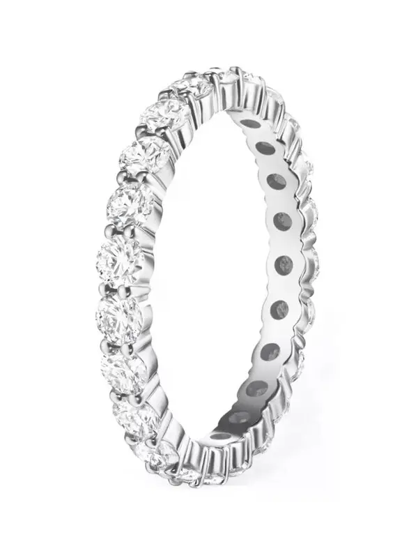 Melissa Kaye 18k White Gold Sadie Eternity Band Ring With Diamonds - Silver