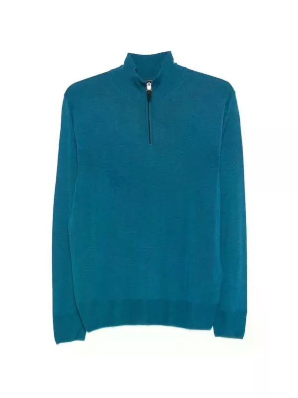 Canali Half-zip Sweater - Blue
