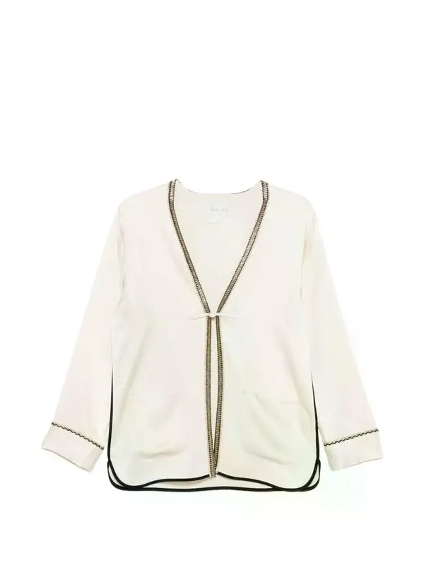 FORTE_FORTE Patch-pockets Trimmed-detail Jacket - Neutrals