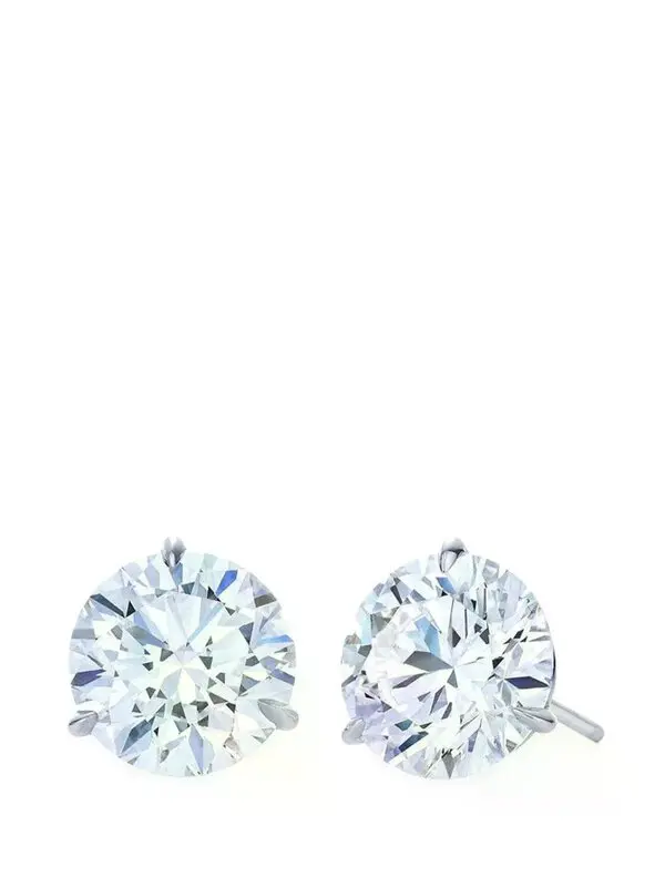 Kwiat Platinum Round Diamond Stud Earrings