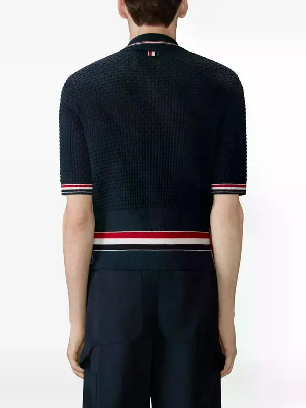Thom Browne Stripe Polo Shirt - Blue