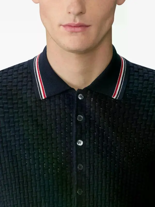Thom Browne Stripe Polo Shirt - Blue