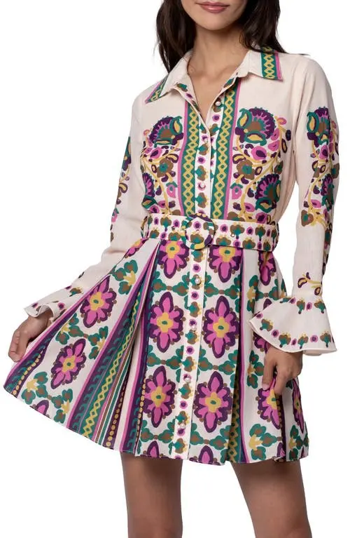 CIEBON Maris Mixed Print Shirtdress