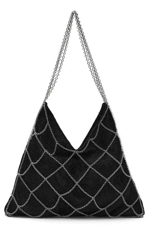 Mango Guipure Mesh Chain Bag