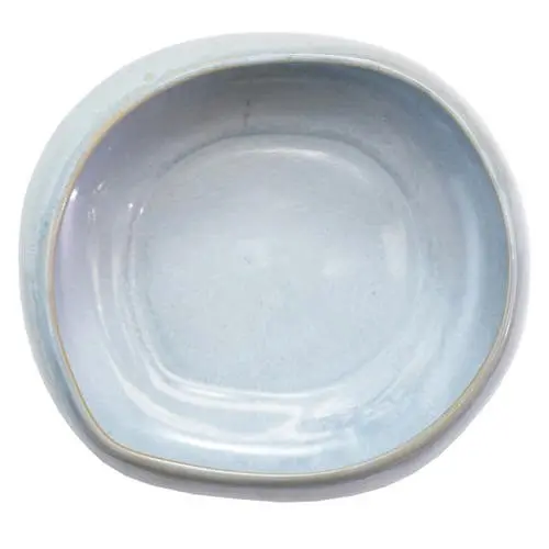 STORIED HOME Organic Shaped Stoneware Bowl With Reactive Glaze