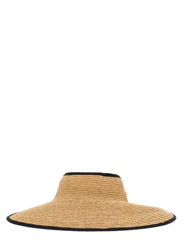 Helen Kaminski Straw Wide Brim Visor - Beige