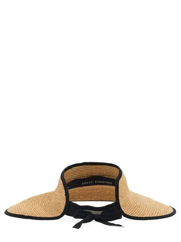 Helen Kaminski Straw Wide Brim Visor - Beige