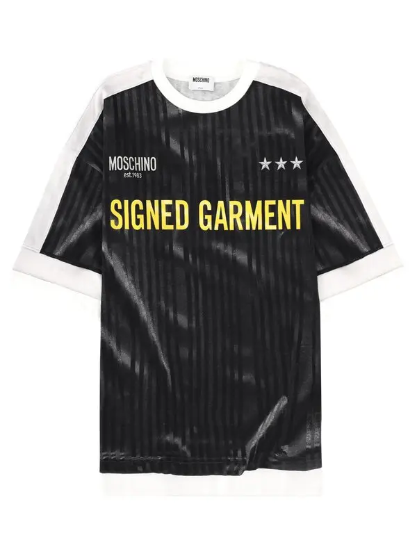 Moschino Signed Garment" T-shirt - Black