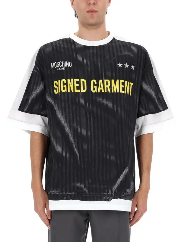 Moschino Signed Garment" T-shirt - Black