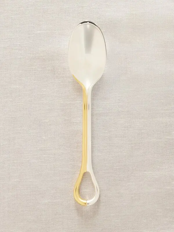 Christofle Charlotte Chesnais Stainless Steel Spoon - Gold