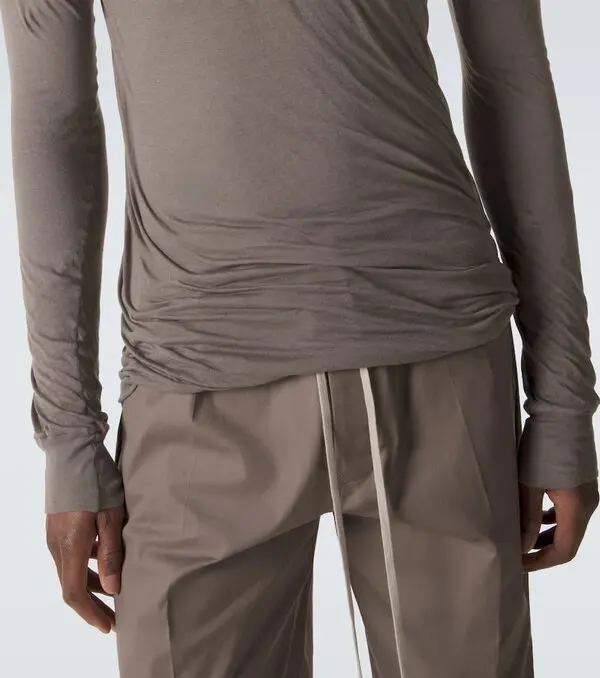 Rick Owens Draped Cotton Jersey Top