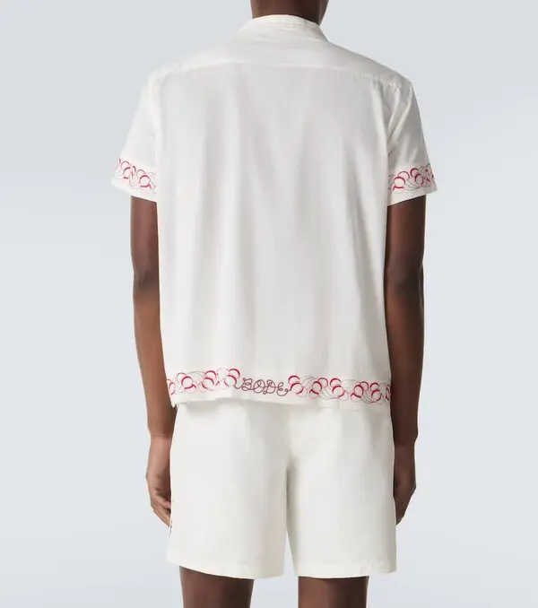 BODE Embroidered Cotton Poplin Bowling Shirt