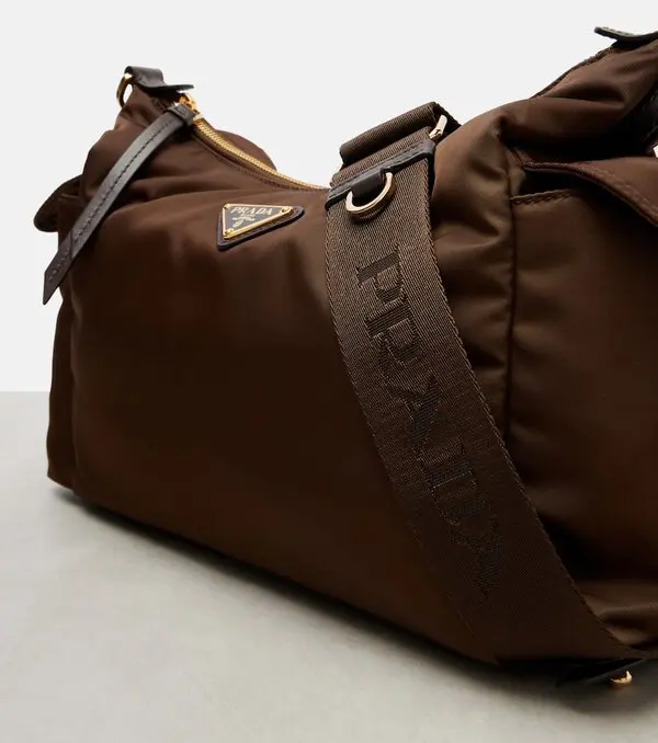 Prada Re-nylon Large Shoulder Bag - Brown