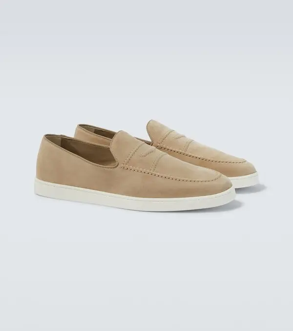 Church's Peebles Suede Penny Loafers - Beige