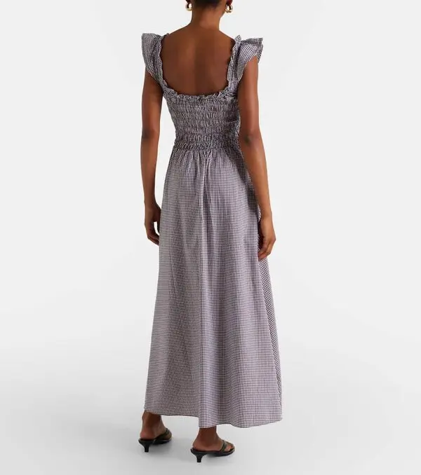 Faithfull The Brand Eudora Gingham Cotton-blend Maxi Dress