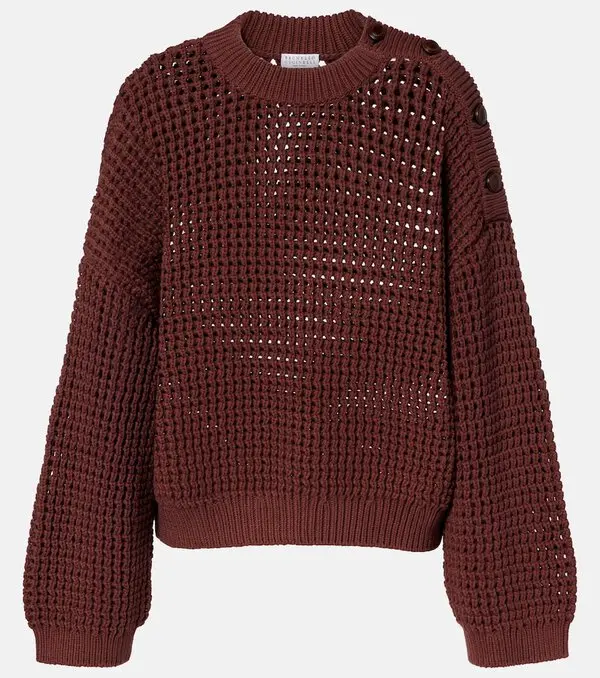 Brunello Cucinelli Cable Knit Sweater - Brown