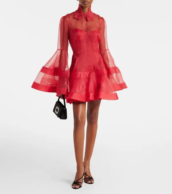 Zimmermann Rebellion Silk Minidress - Red