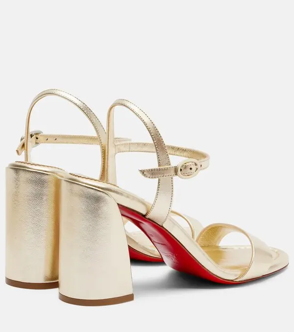 CHRISTIAN LOUBOUTIN Miss Jane 85 Metallic Leather Sandals