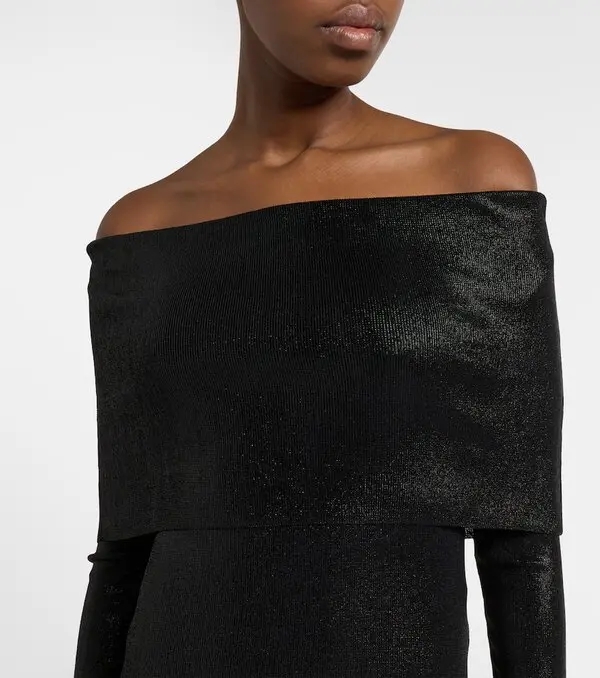 Balenciaga Off-shoulder Maxi Dress - Black