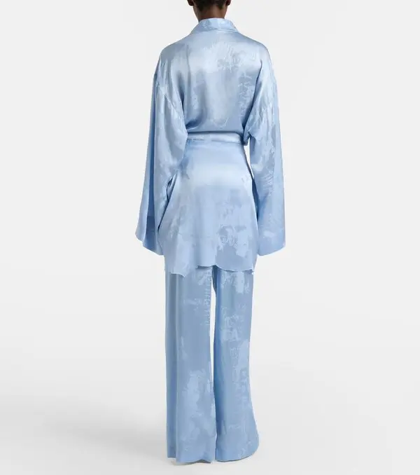 Balenciaga Silk Satin Wide-leg Pants